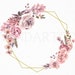Watercolor Floral Frame Png, Rose Wreath Clipart, Pink Flower Wreath ...