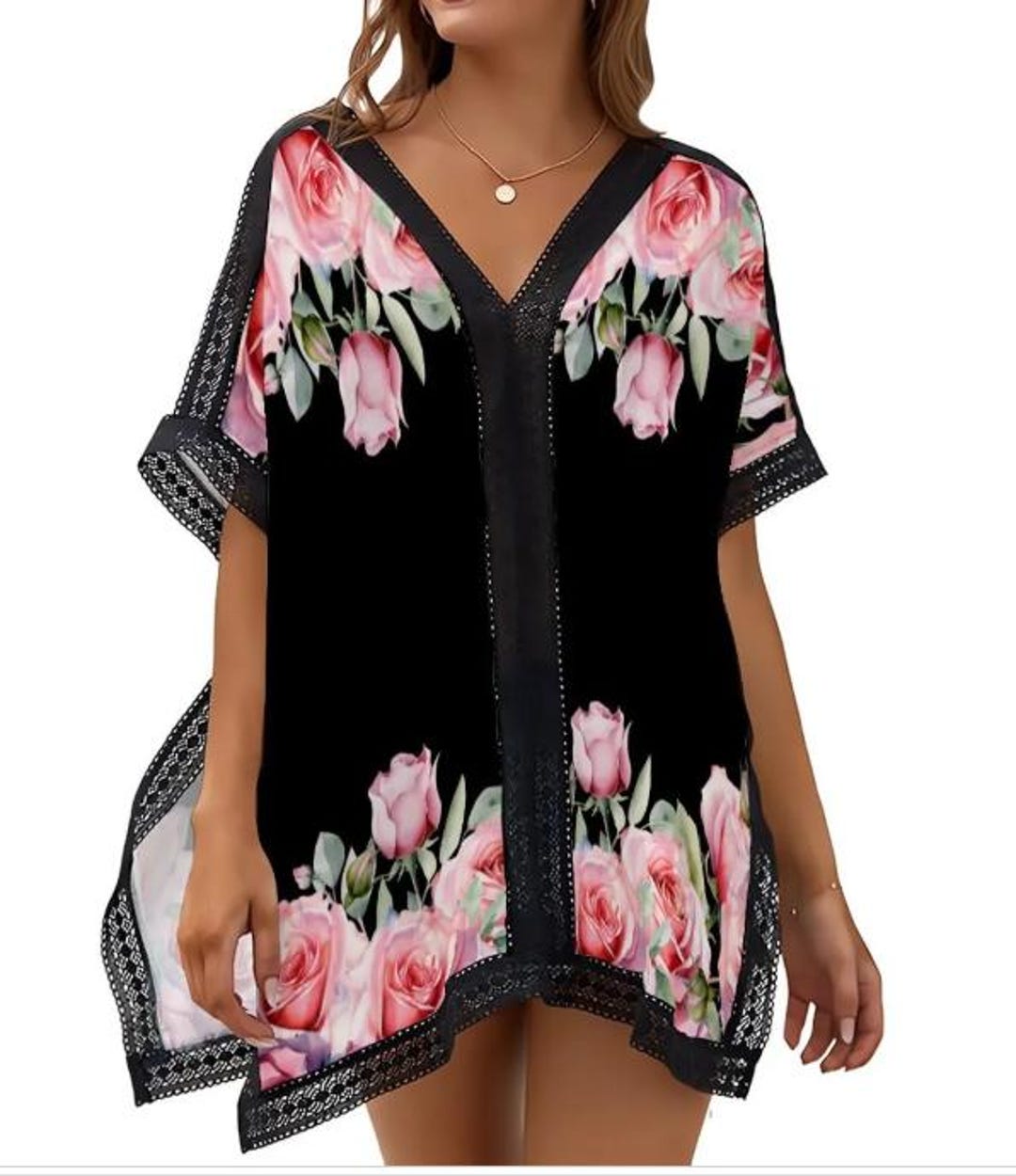 Pink Rose Swimsuit Coverup for Women Bikinis Bathing Suit Wraps - Etsy