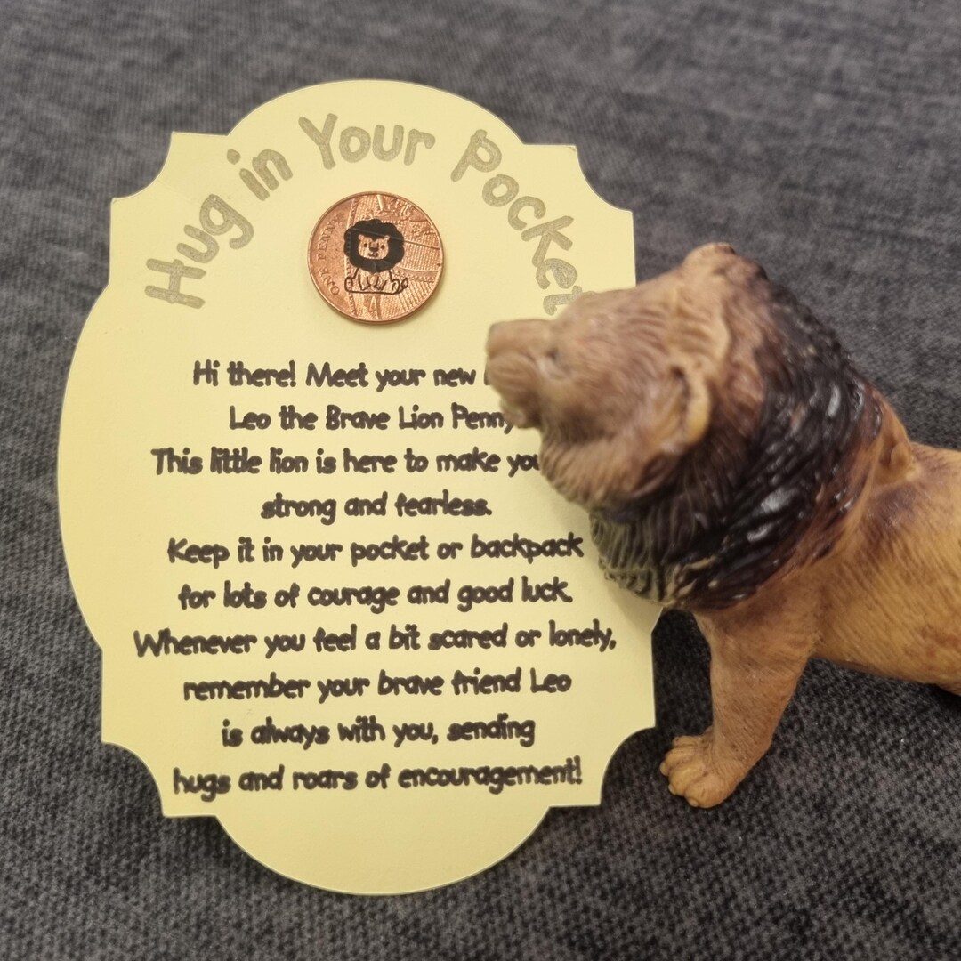 Pocket Hug Coin - Leo the Brave Edition - Etsy