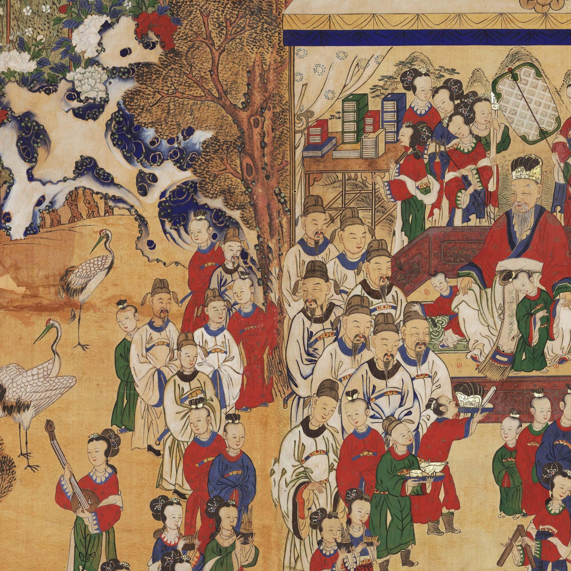 Antique Korean Panel Wallpaper Reproduction From the 18th Century ...