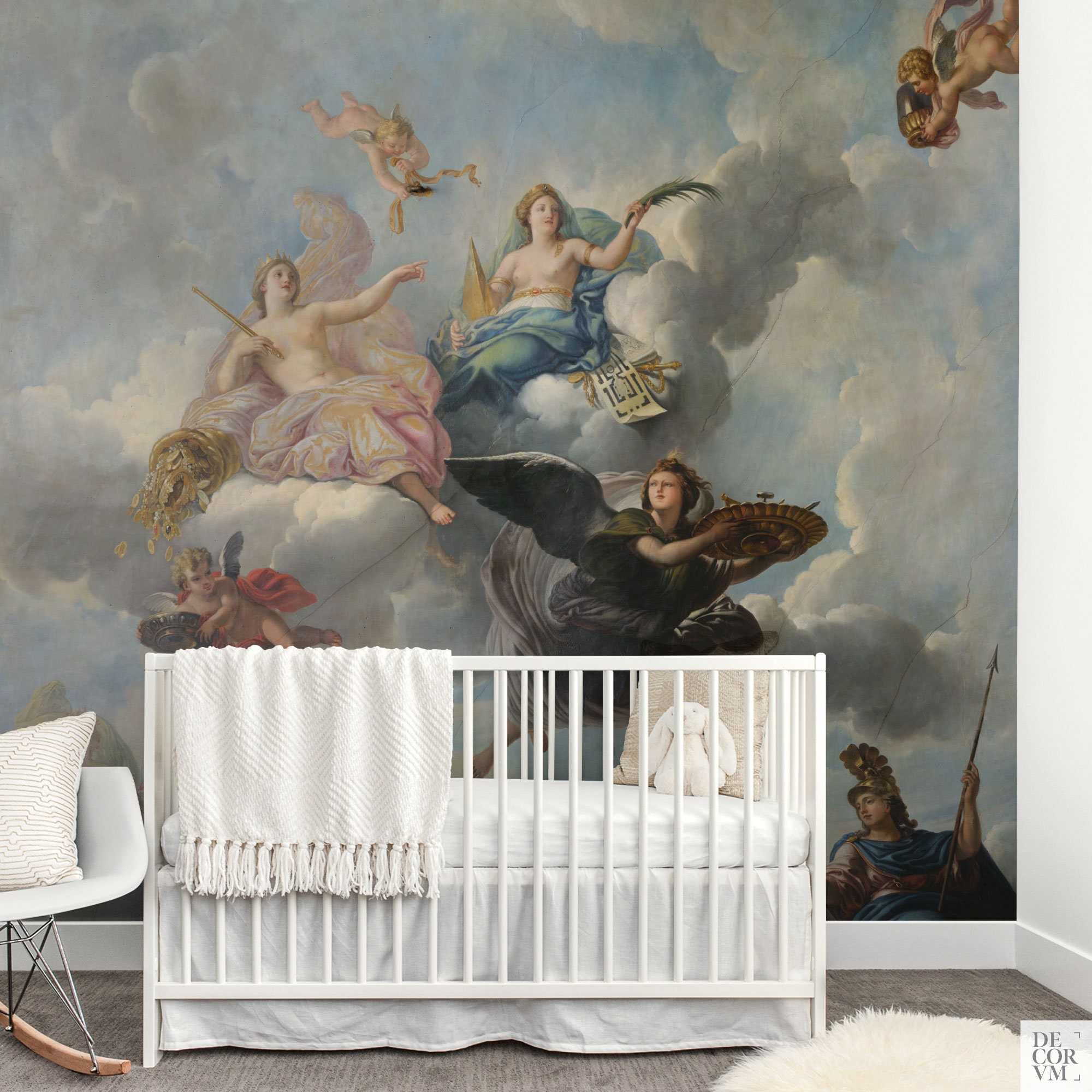 French Baroque Wallpaper Mural of the Royal Magnificence, Immortality ...
