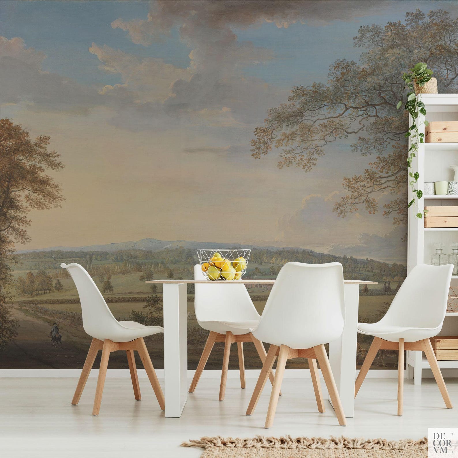 English Country Side Wallpaper Mural, Large Wall Decor With an 18th ...
