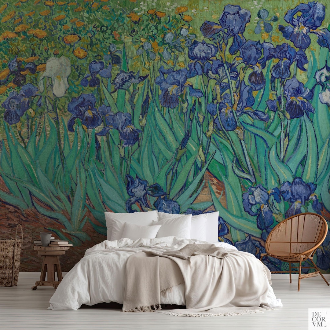 Van Gogh Lilies for Colorful and Vibrant Wall Decoration. Vinyl and ...