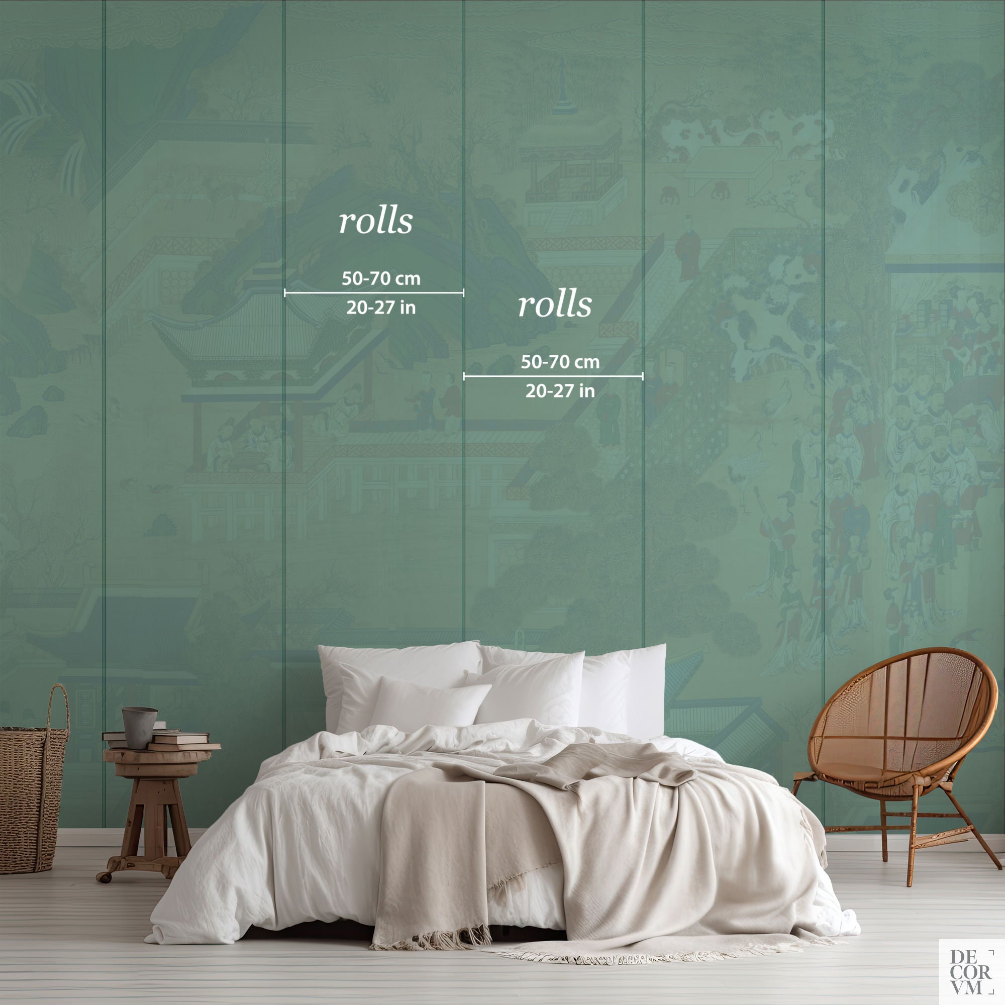 Antique Korean Panel Wallpaper Reproduction From the 18th Century ...