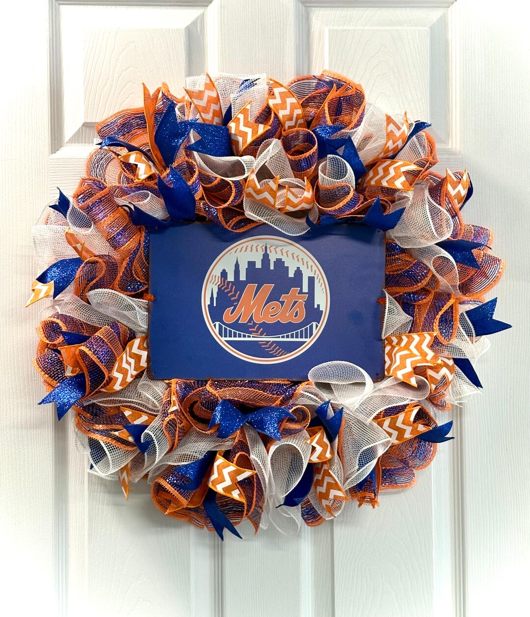 Baseball Wreath, NY Mets Wreath, Mets Wreath, Door Wreath - Etsy