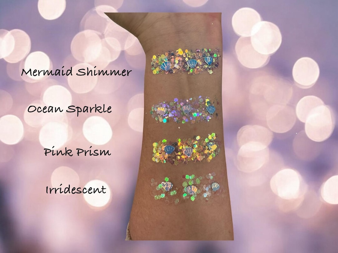 Mermaid Shell Glitter Hair Gel, Face, Party, Costume,running,princess ...