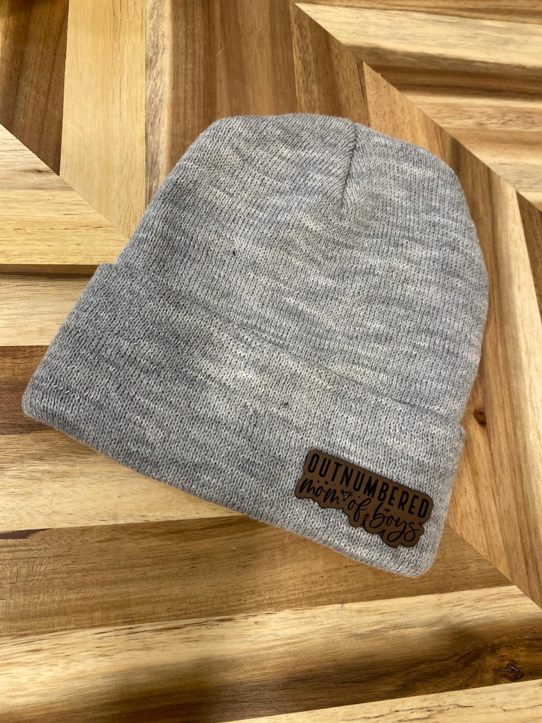Outnumbered Mom of Boys Beanie - Etsy