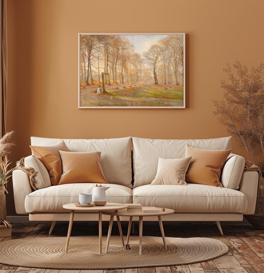Autumn Landscape Art Print, Fall Home Decor Wall Art, Fall Leaves ...