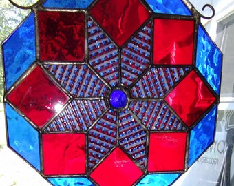 Patriotic Pinwheel Stained Glass Pattern - Etsy