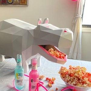 Animal 3d Svg Crafts Hippo Paper Sculpture - Etsy