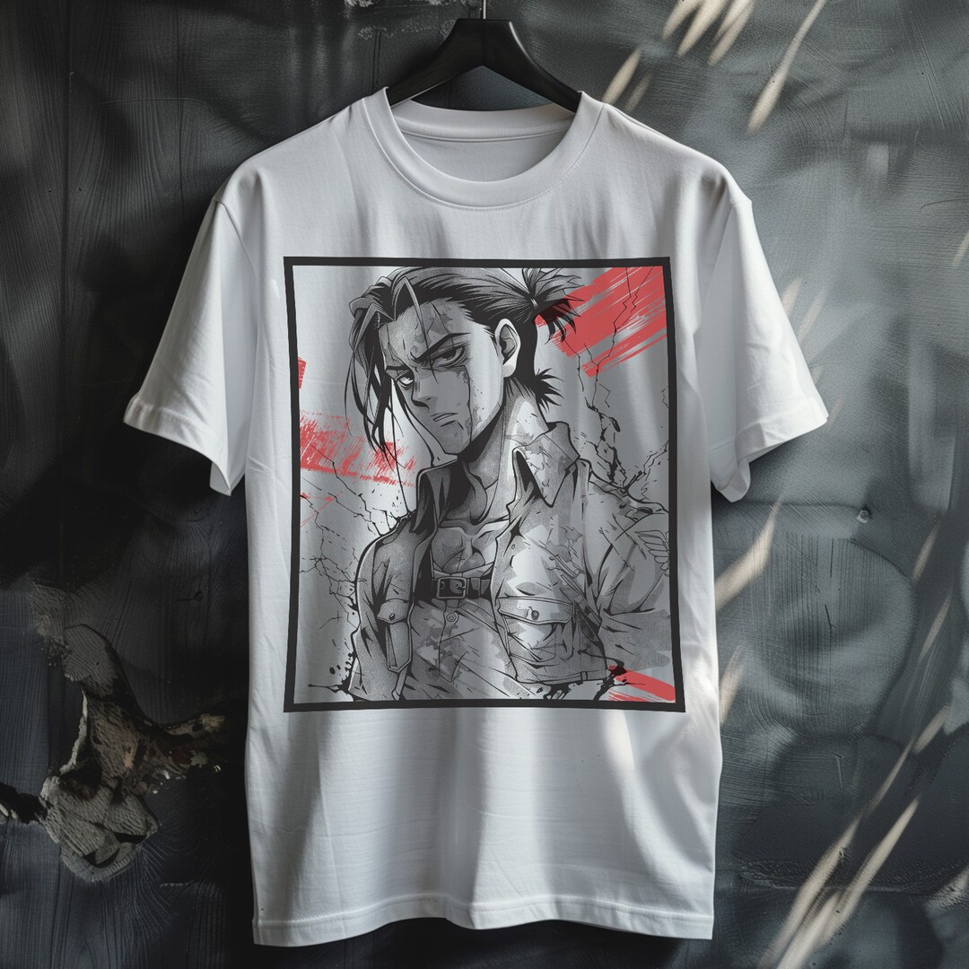 AOT Eren Jaeger Anime Fanbase T-shirt Manga Shirt, Mens Anime Shirt ...