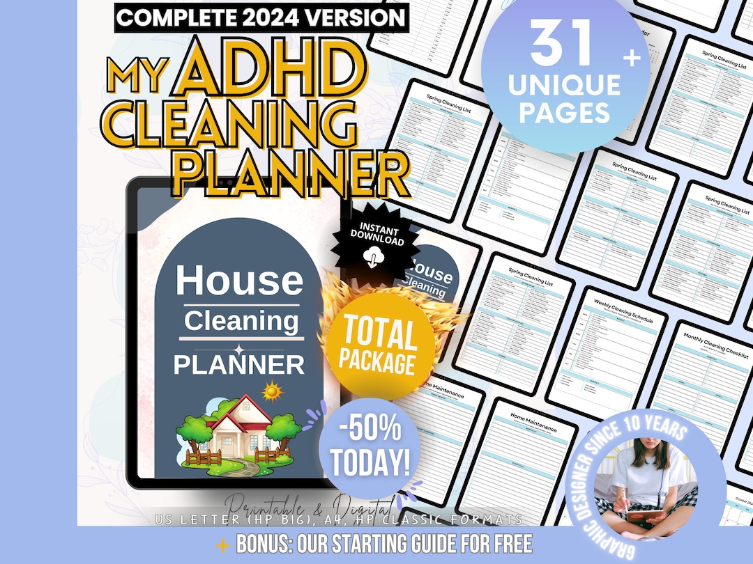 ADHD Cleaning Planner: Simplify Your Cleaning Routine With Our Adhd ...