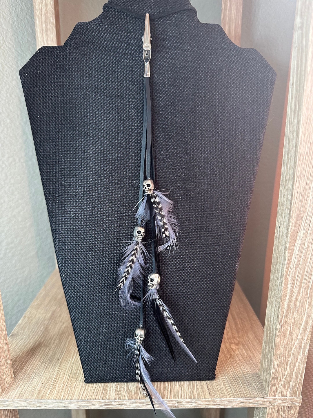 Leather Feather Clip Debit Card Clip Credit Card Clip Long Nail Grabber ...