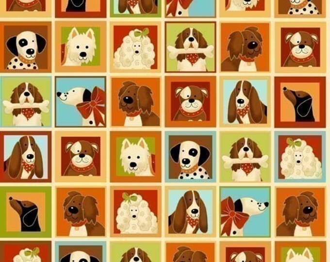 Makower UK Woof Cute Mini Squares Dog Fabric Reserved for - Etsy