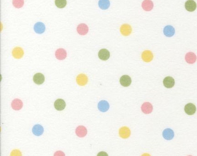 Robert Kaufman Cozy Cotton Polka Dots Pastel Flannel Fabric - by the ...
