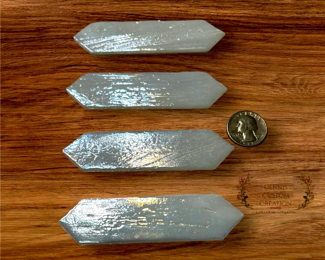 White Iridescent Glass Rectangle Refrigerator Magnets - Etsy