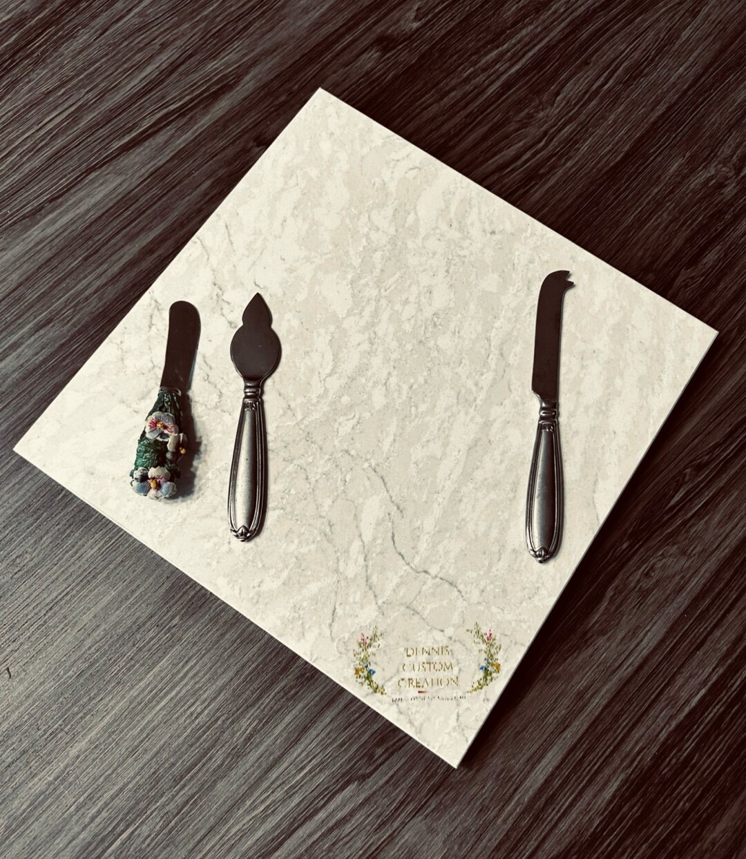 12”x12”x1" White Coirian Charcuterie Board, Cutting Board, Cheese Board ...