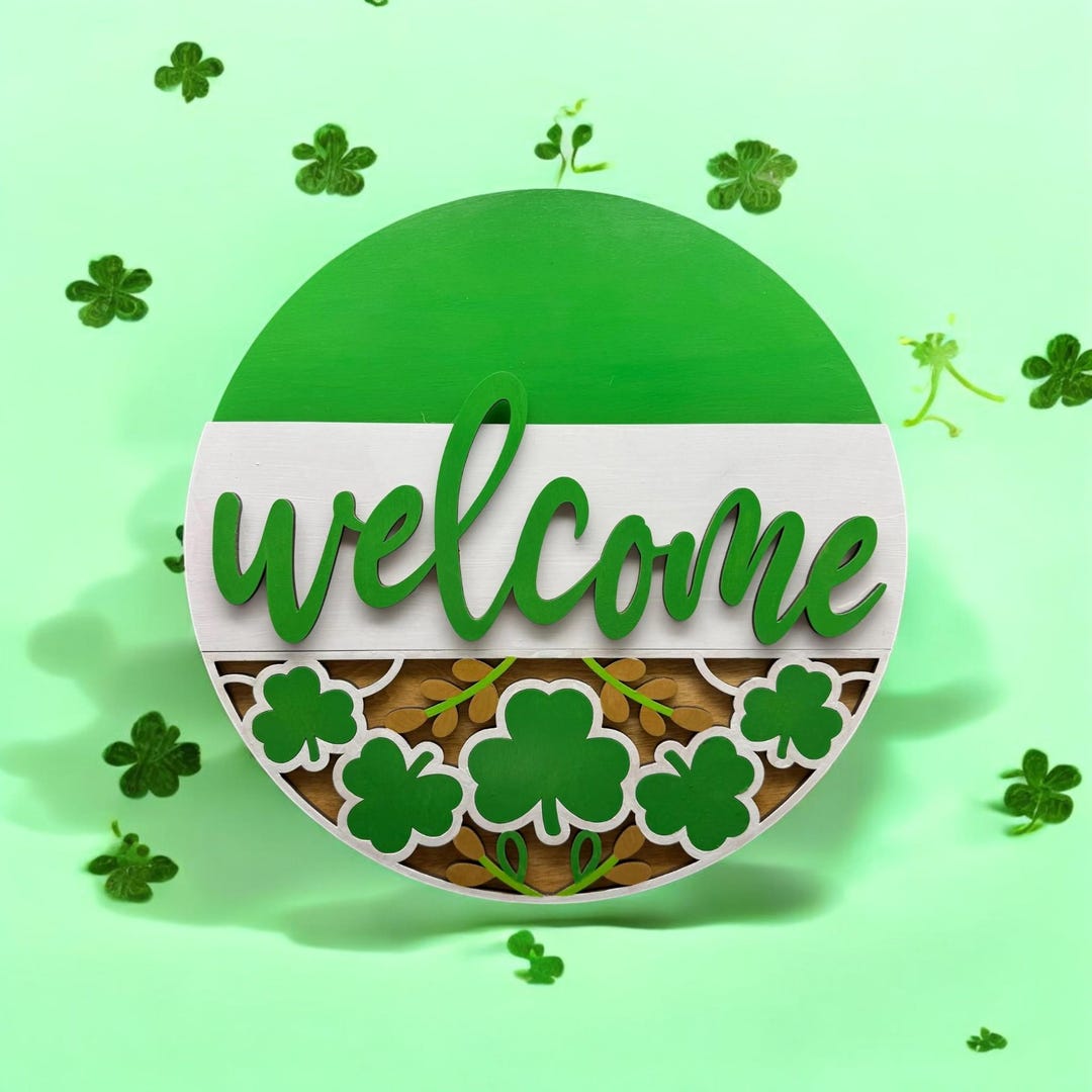 Shamrock Welcome - Etsy