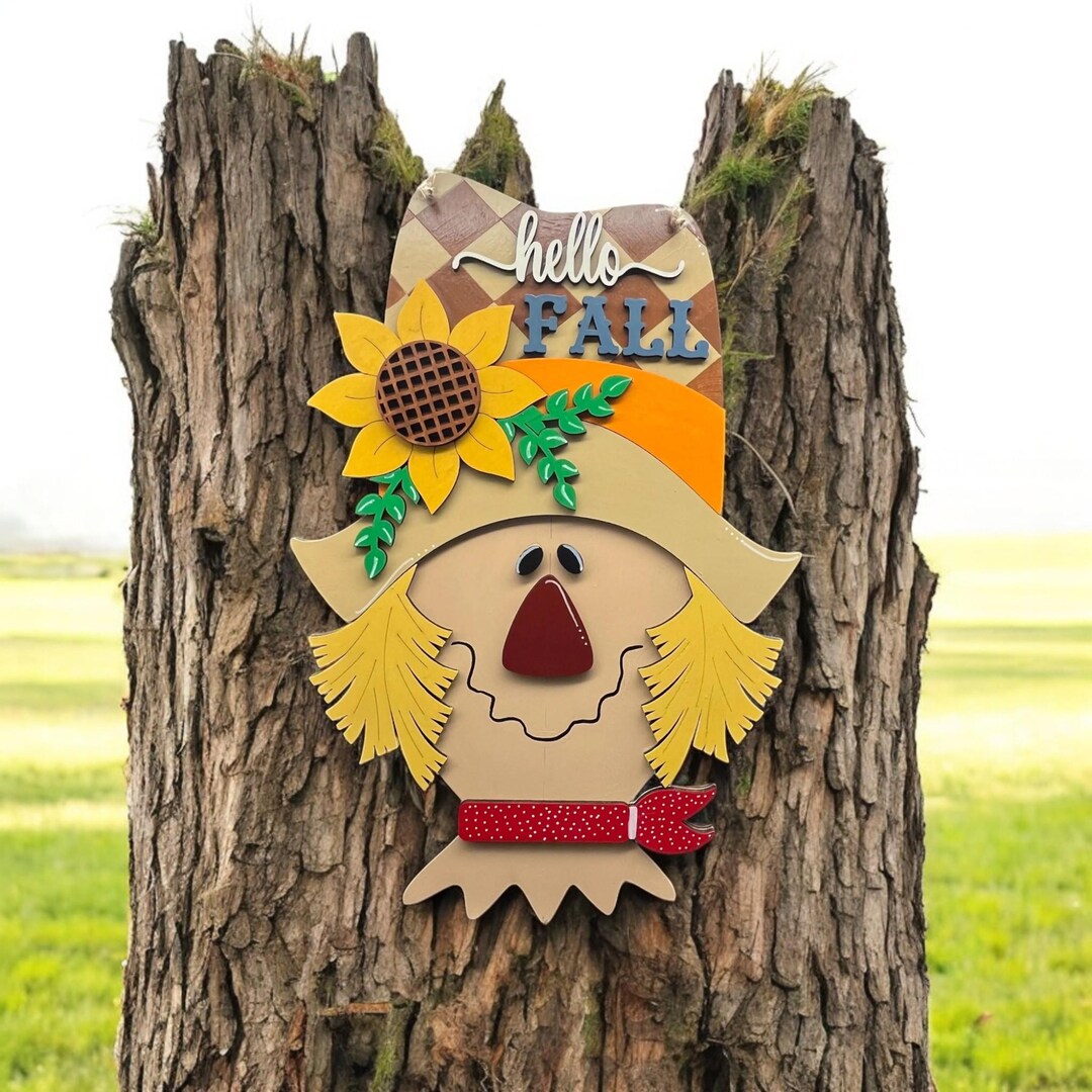 Scarecrow “hello Fall” - Etsy