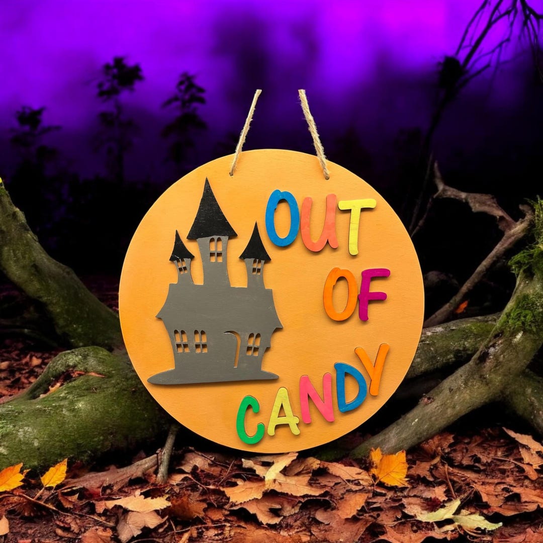Trick or Treat/out of Candy Sign - Etsy