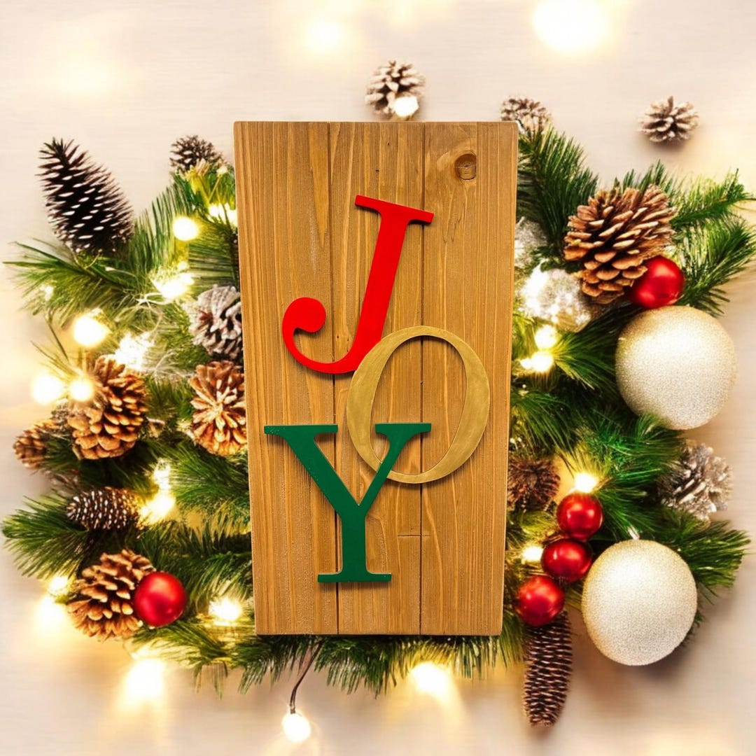 JOY Vertical Sign - Etsy