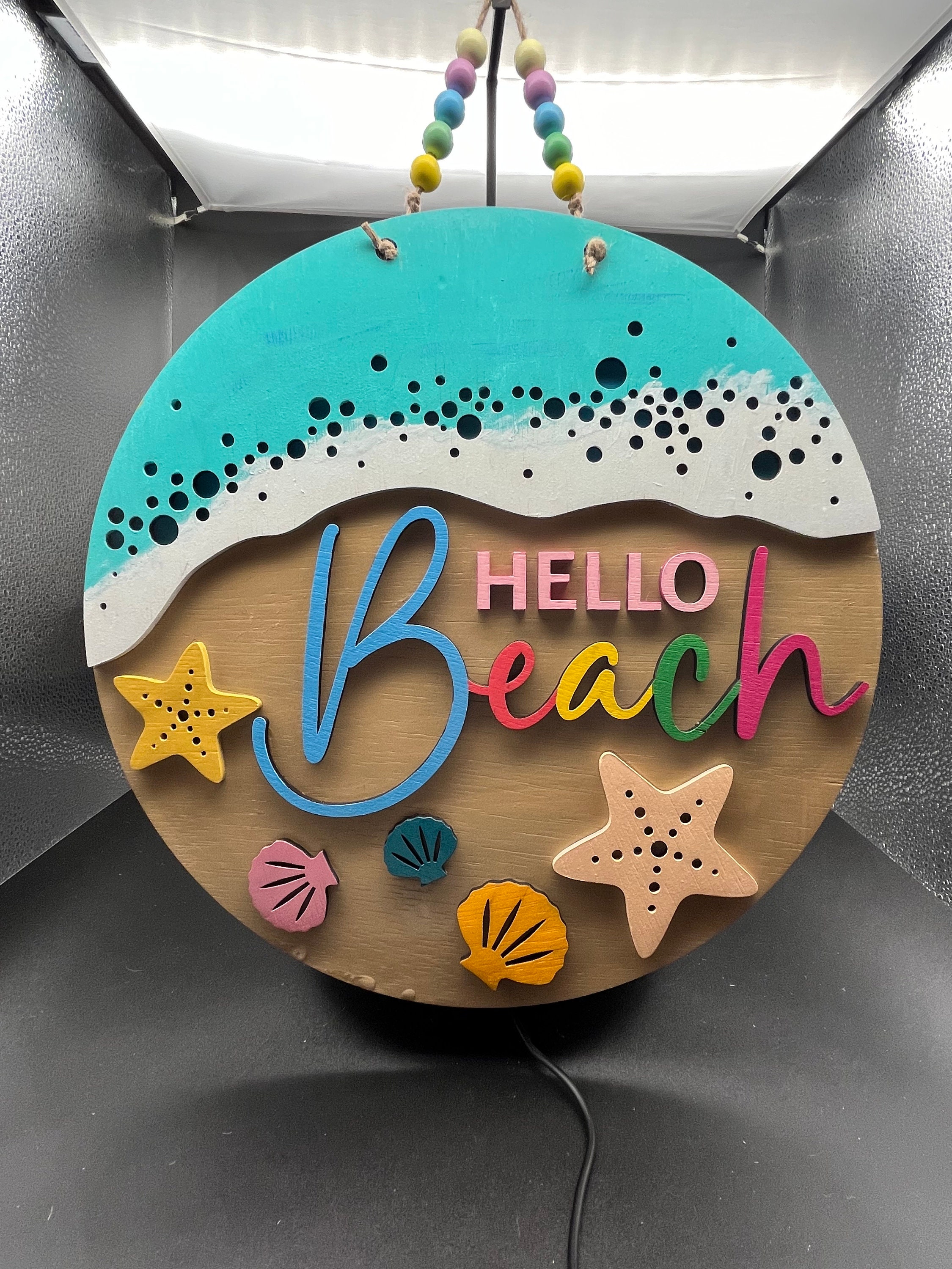 Hello Beach! Door Sign - Etsy