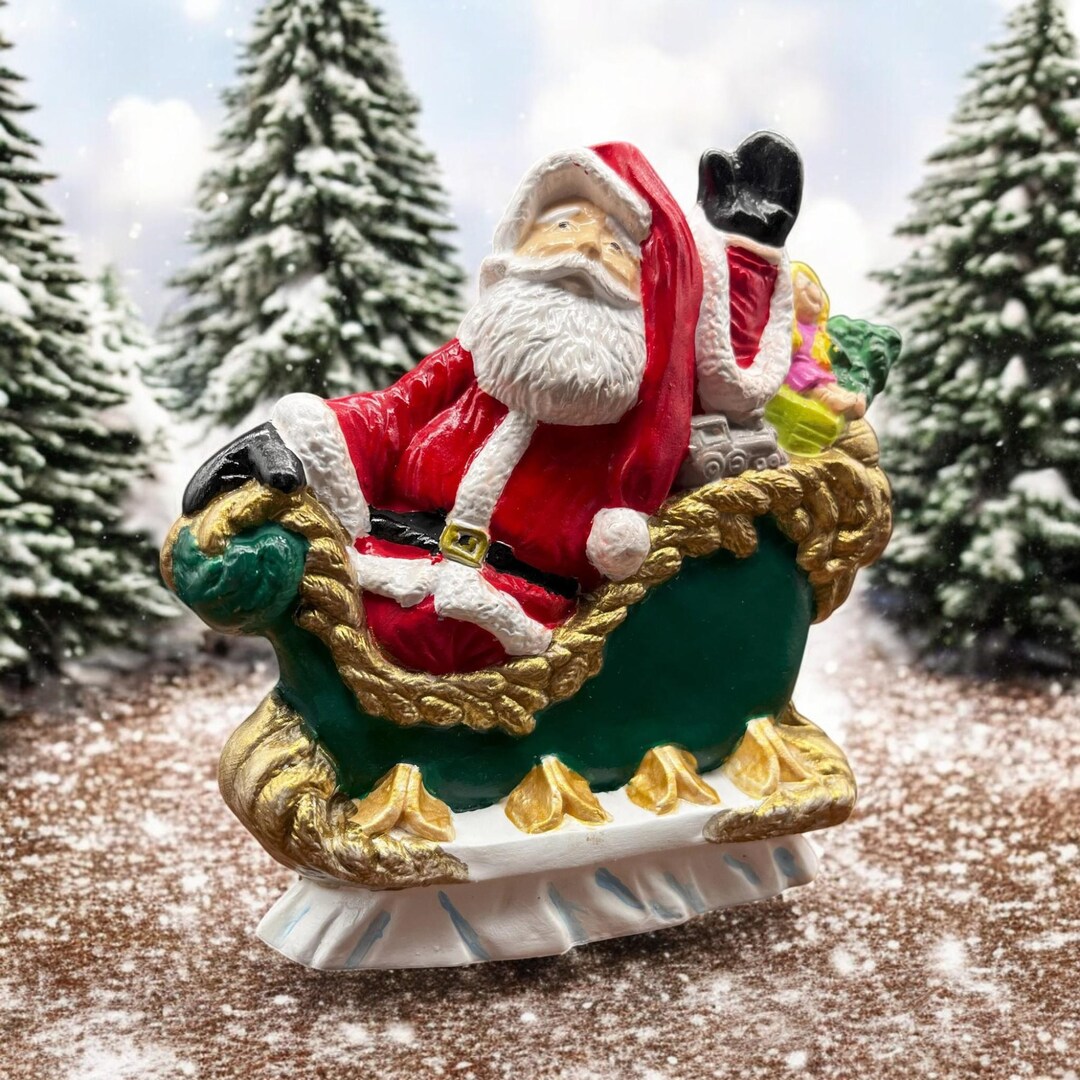 Slim Santa in the Sleigh - Etsy