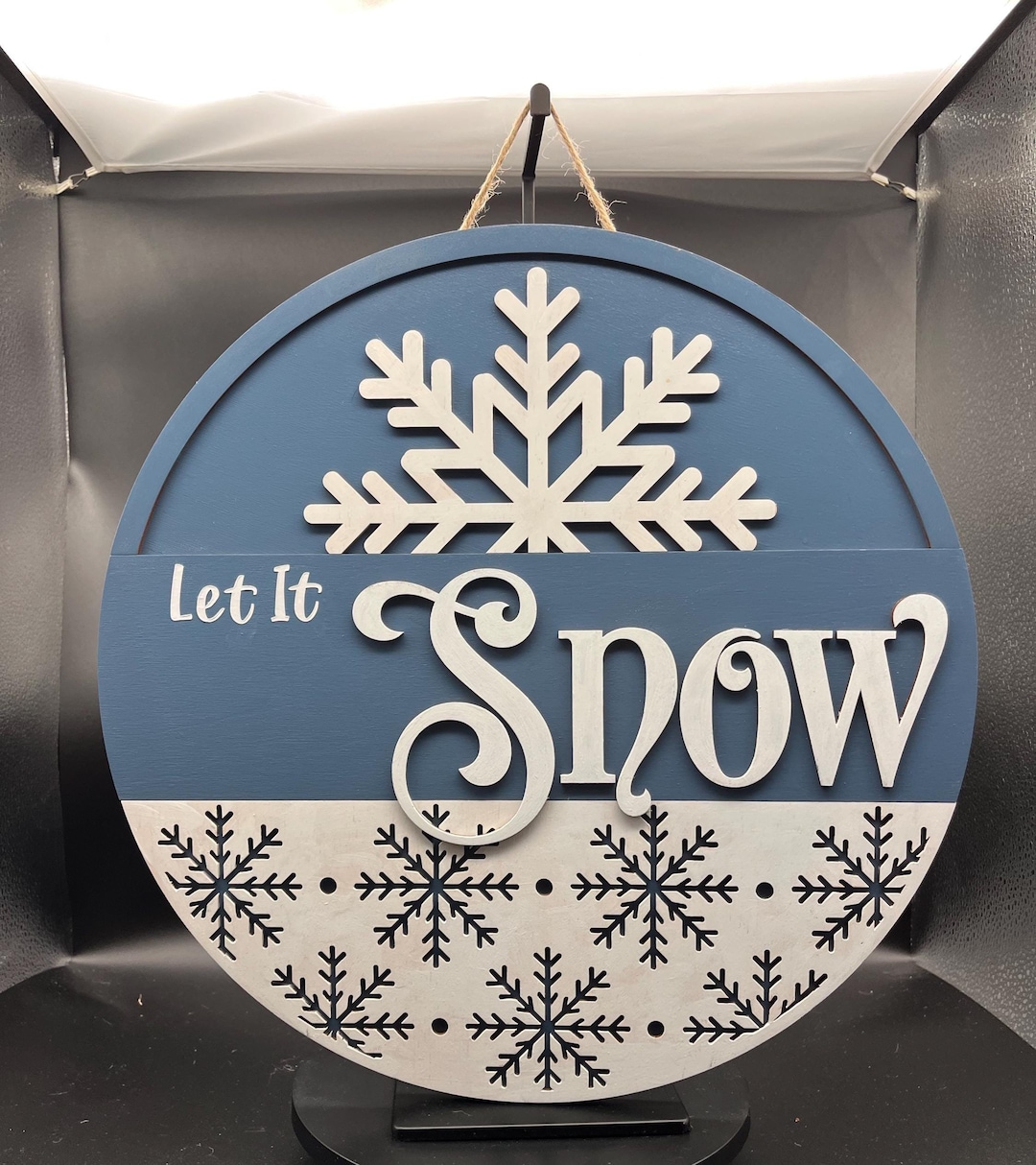 Let It Snow! Door Sign (blue) - Etsy