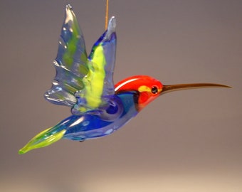 Blown glass bird | Etsy