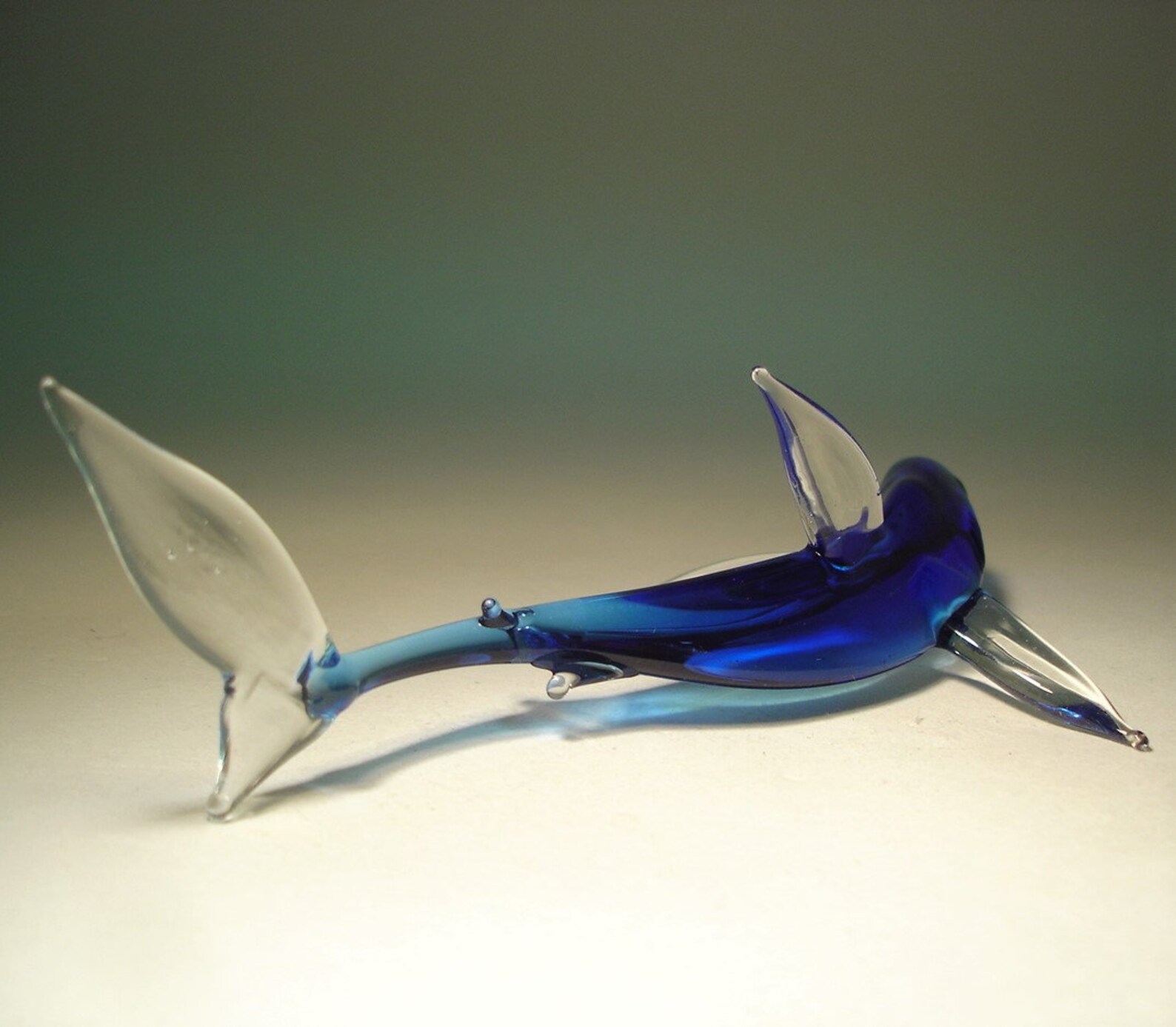 Handmade Blown Glass Art Figurine Fish Reef SHARK - Etsy