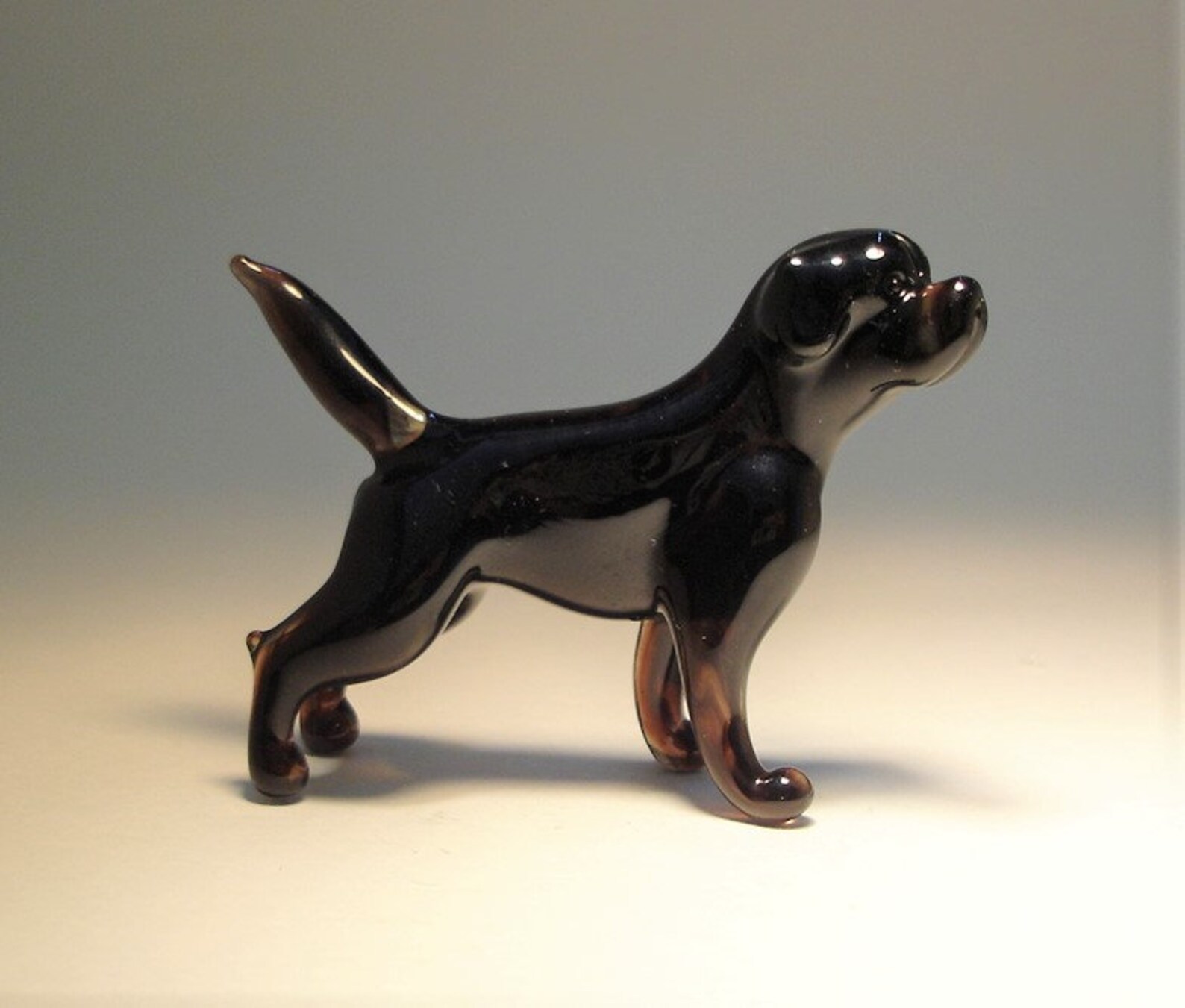 Handmade Blown Glass Dog Black Lab Labrador Retriever Figurine - Etsy