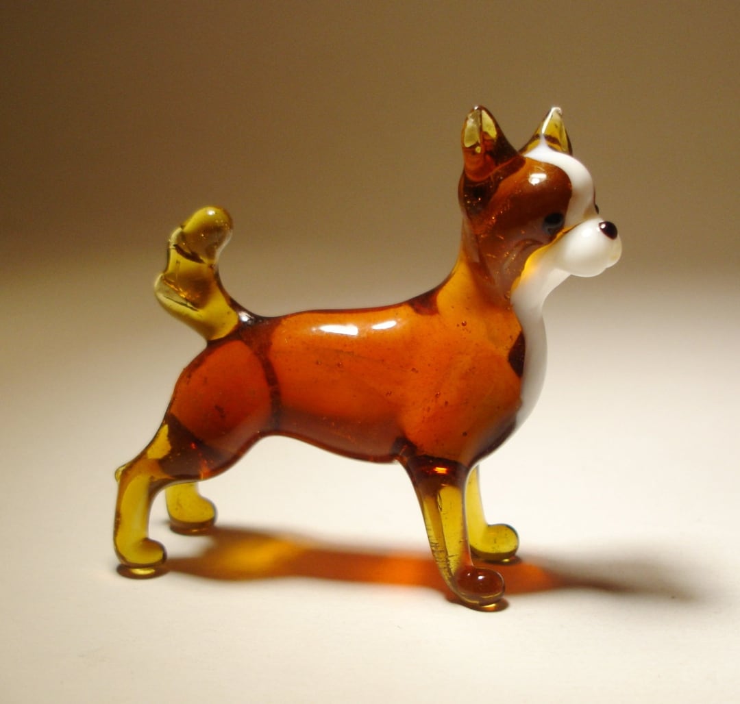 Handmade Blown Glass Dog CHIHUAHUA Figurine - Etsy
