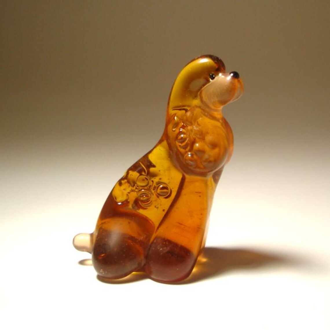Handmade Blown Glass Dog Cocker Spaniel Figurine - Etsy