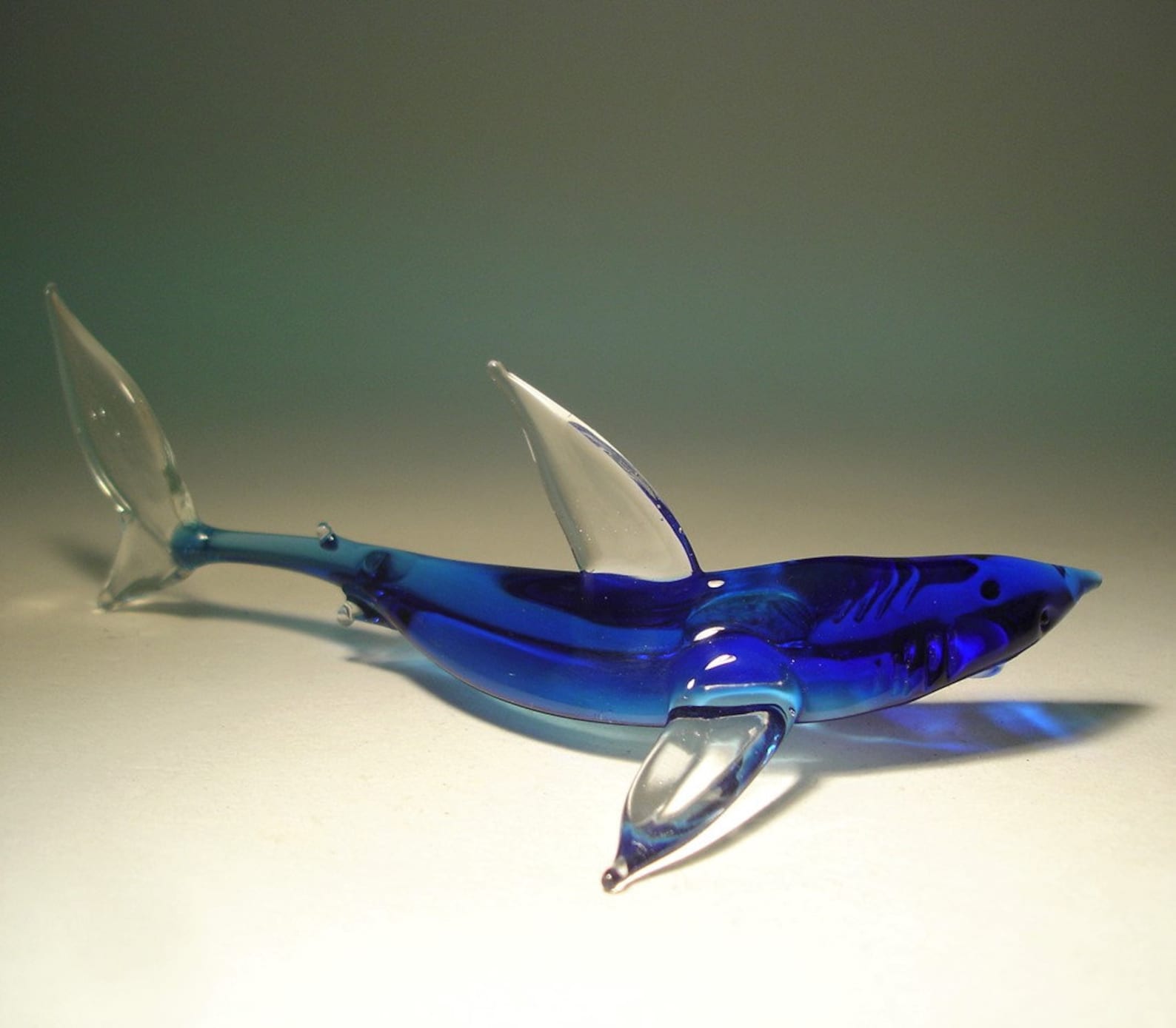 Handmade Blown Glass Art Figurine Fish Reef SHARK - Etsy