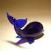 Blown Glass Blue Whale Figurine - Handmade Marine Art Animal - Etsy