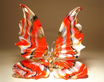 Blown Glass Figurine Art Insect White Sky Blue and Black - Etsy