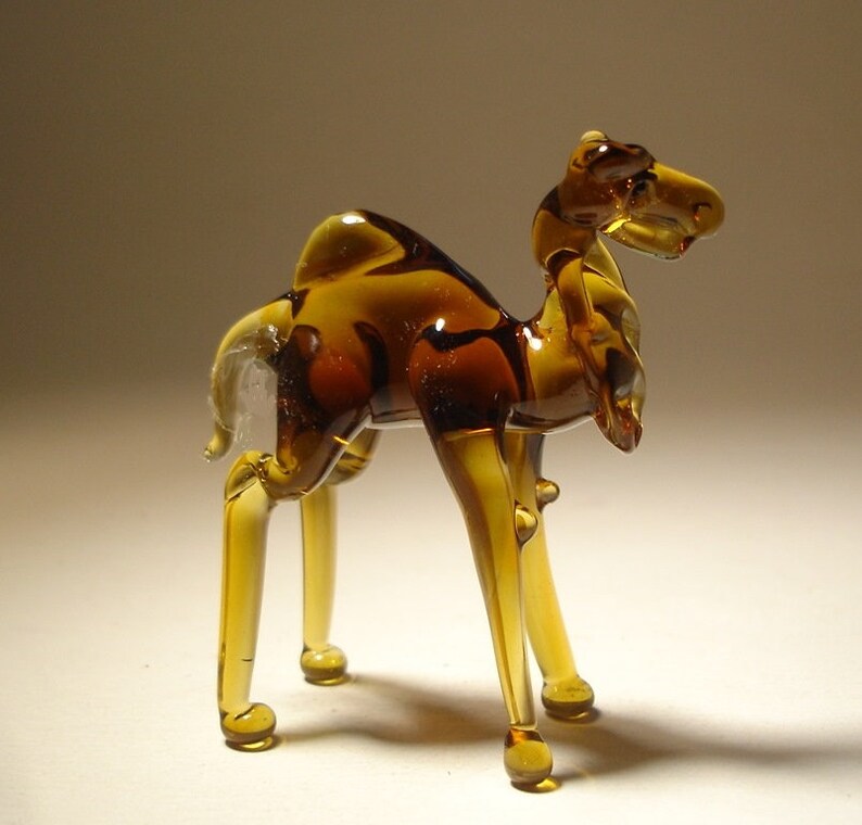 Handmade Blown Glass Art Animal Figurine Small CAMEL | Etsy