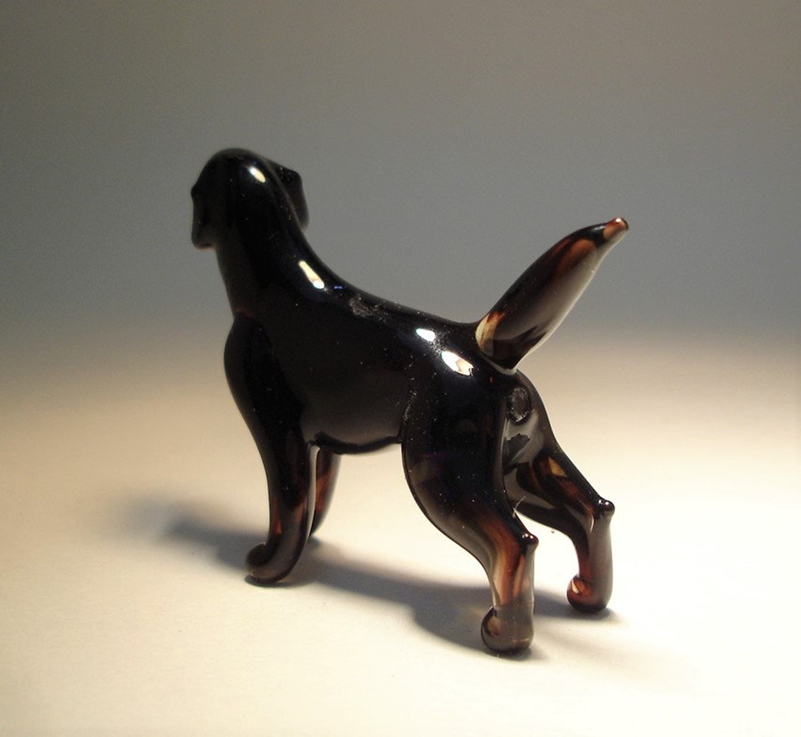 Handmade Blown Glass Dog Black Lab Labrador Retriever Figurine - Etsy