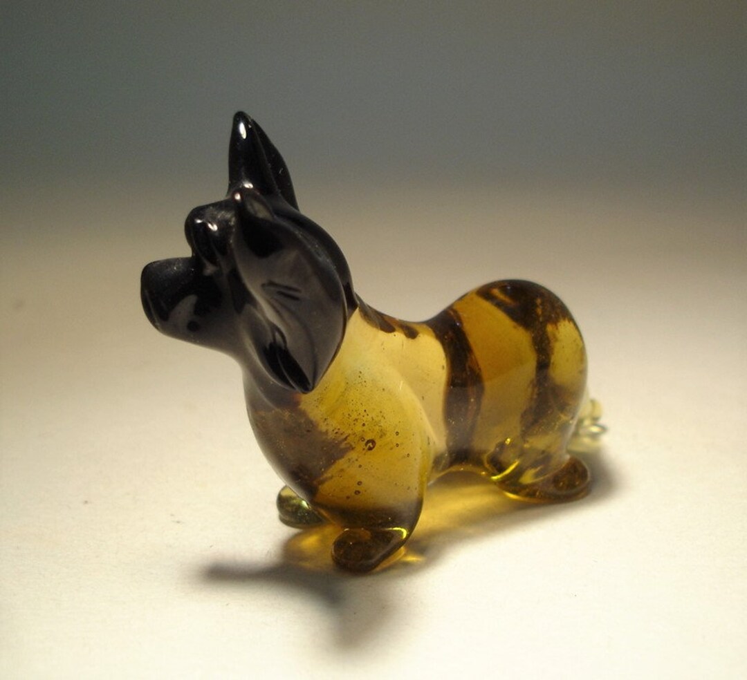 Handmade Blown Glass Dog SKY Terrier Figurine - Etsy