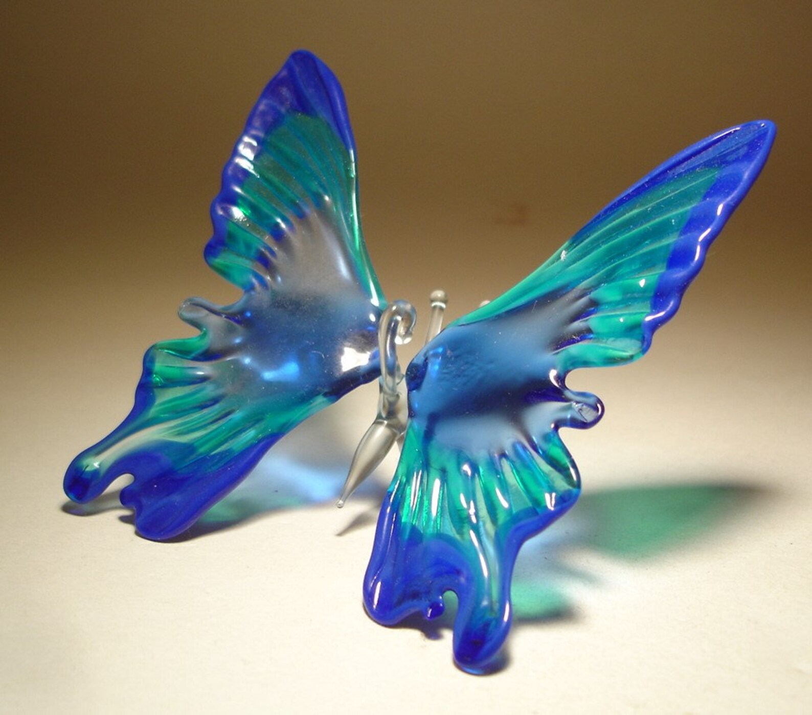Blown Glass Figurine Art Insect Blue and Aqua Hanging - Etsy
