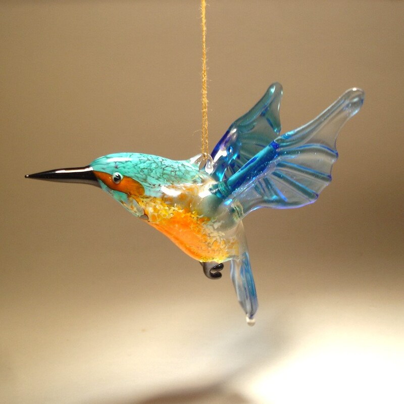 Kingfisher Stained Glass - Etsy