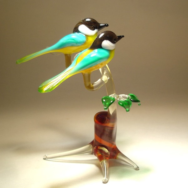 Sea Glass Birds on Branch - Etsy