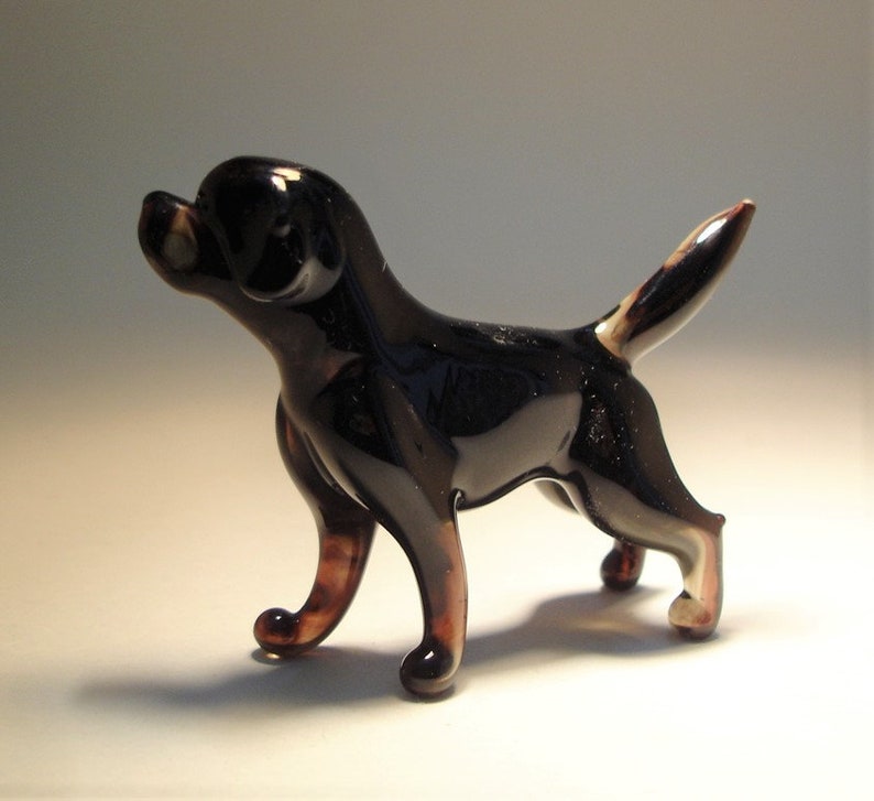 Handmade Blown Glass Dog Black Lab Labrador Retriever Figurine - Etsy
