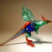 Handmade Blown Glass Figurine Art Blue and Green DRAGON With a Red ...