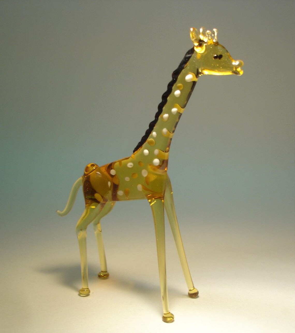 Handmade Art Blown Glass Animal Figurine GIRAFFE - Etsy