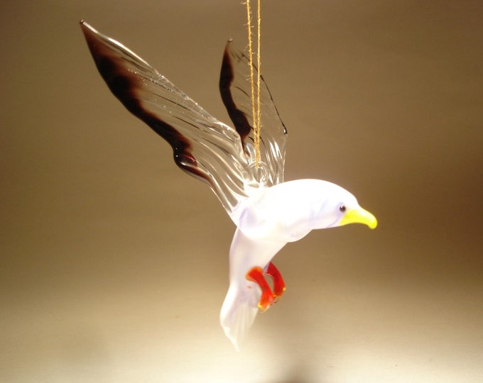 Handmade Blown Glass Figurine Art Hanging SEAGULL Albatross Ornament - Etsy