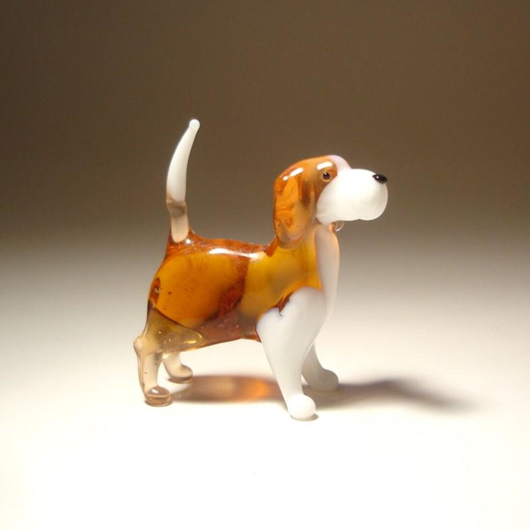 Blown Glass BEAGLE Figurine - Handmade Dog Lovers Gift - Etsy