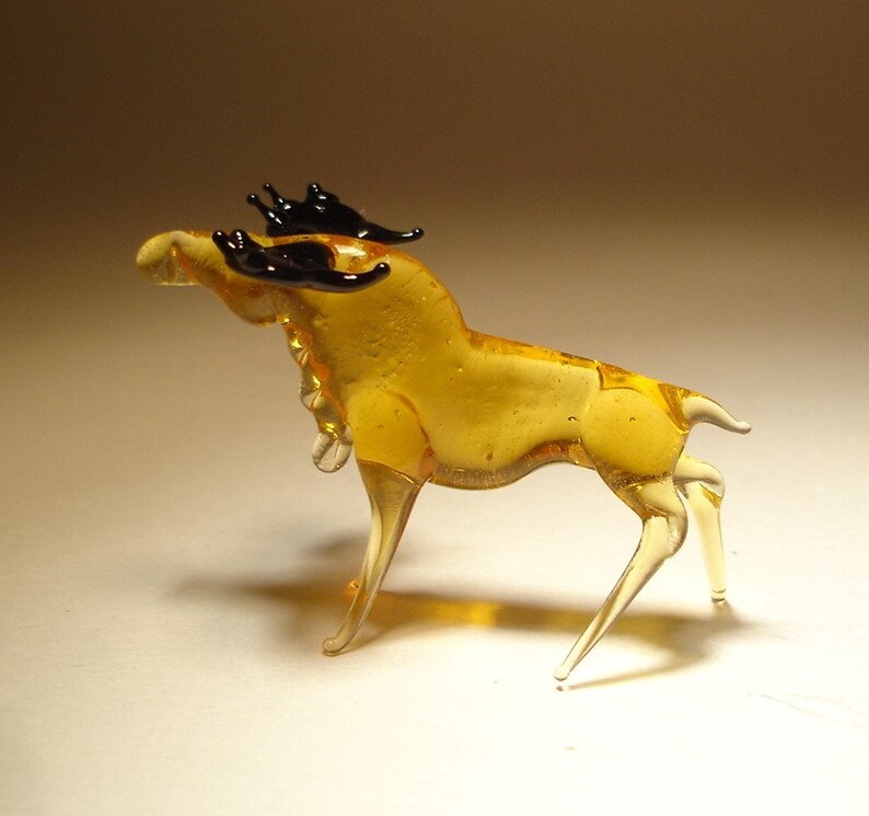 Handmade Blown Glass Art Animal Figurine Small Elk MOOSE - Etsy