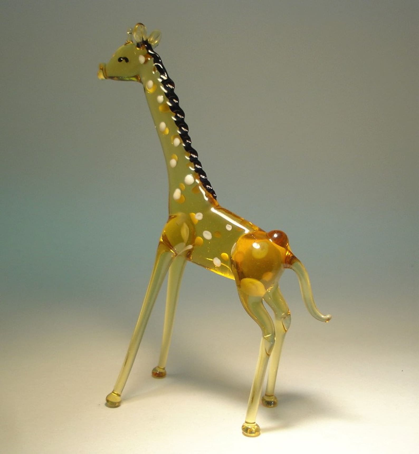 Handmade Art Blown Glass Animal Figurine GIRAFFE - Etsy