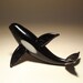 Handmade Blown Glass Art Figurine Black and White ORCA Killer - Etsy